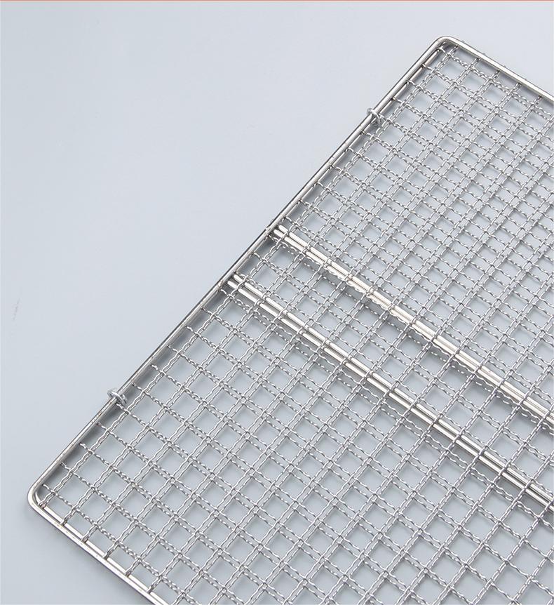 Folding Bbq Roasting Fish Grill Clip Stainless Steel Wire Mesh Net