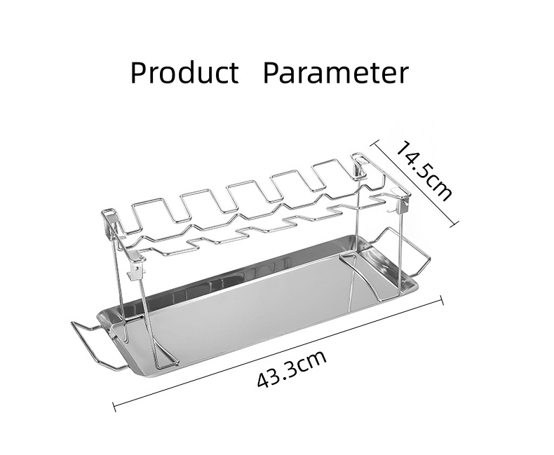 China Portable grill chicken wings rack with drip tray manufacturers ...